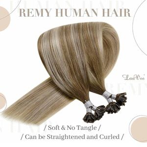 LaaVoo | Hair | Keratin U Tip Balayage Human Hair Extensions Light Brown 5g50s 20 Inch | Poshmark